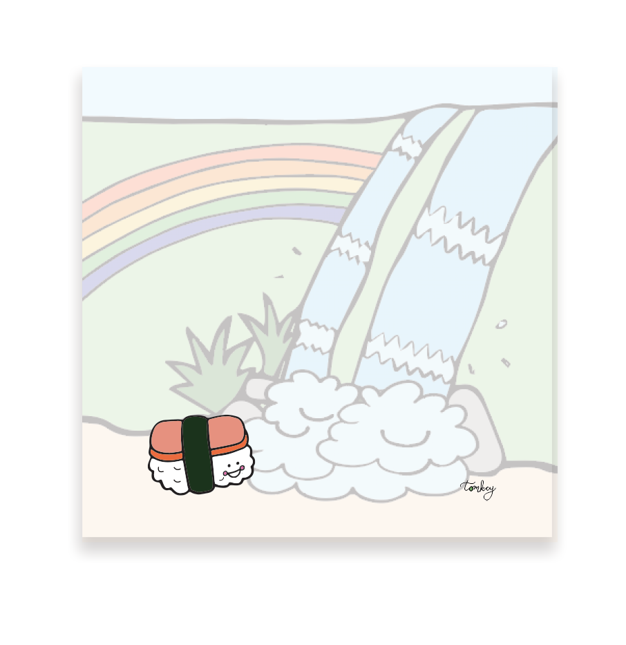 Musubi Waterfall Sticky Notes – tomkcy creations